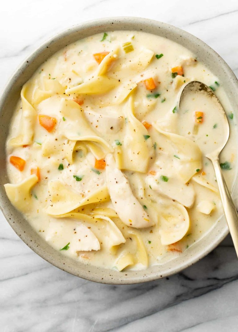 Easy Creamy Chicken Noodle Soup - KFC Menu